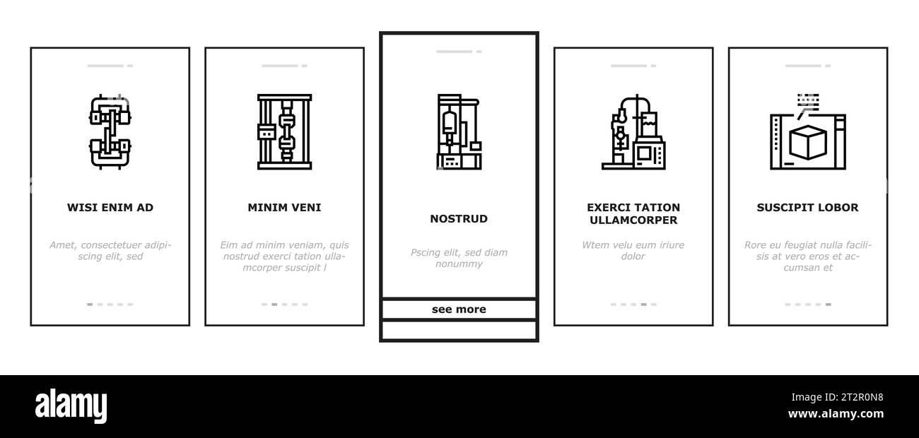 material construction engineer onboarding icons set vector Stock Vector Image & Art - Alamy