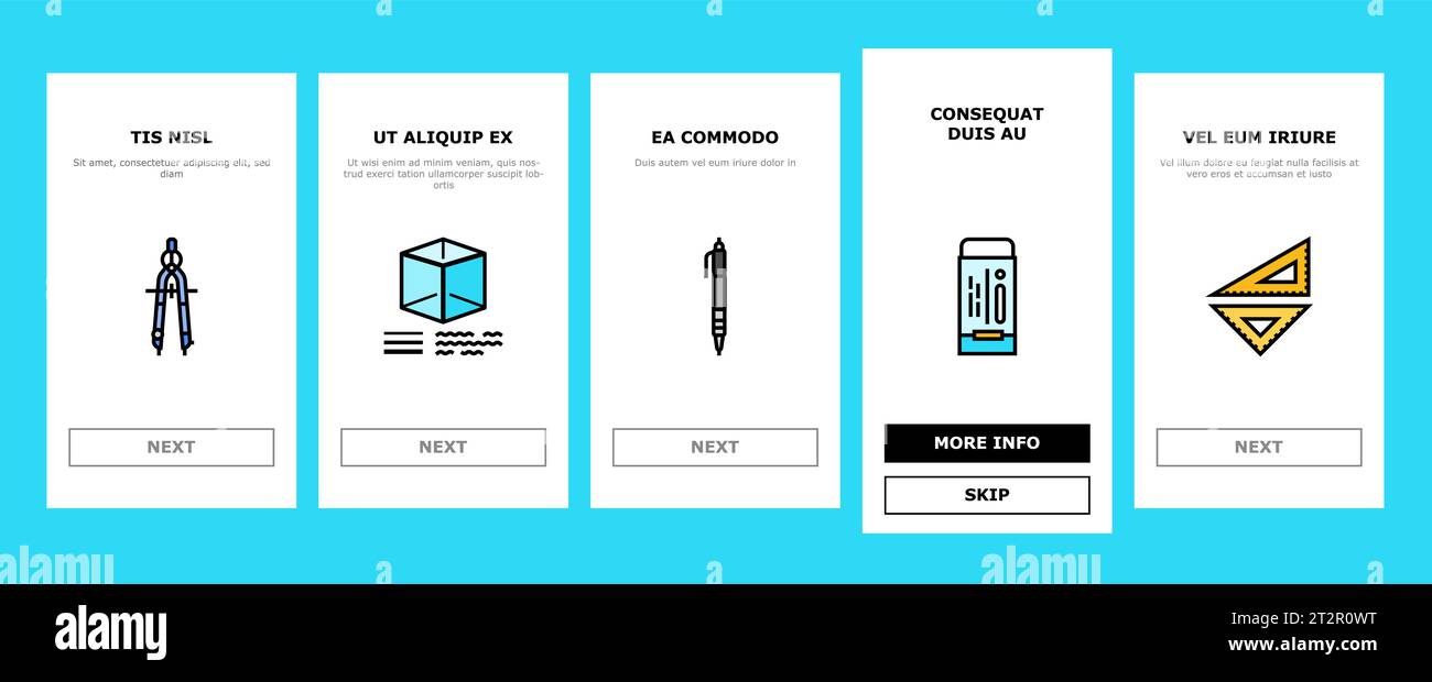 engineer construction architect onboarding icons set vector Stock Vector Image & Art - Alamy