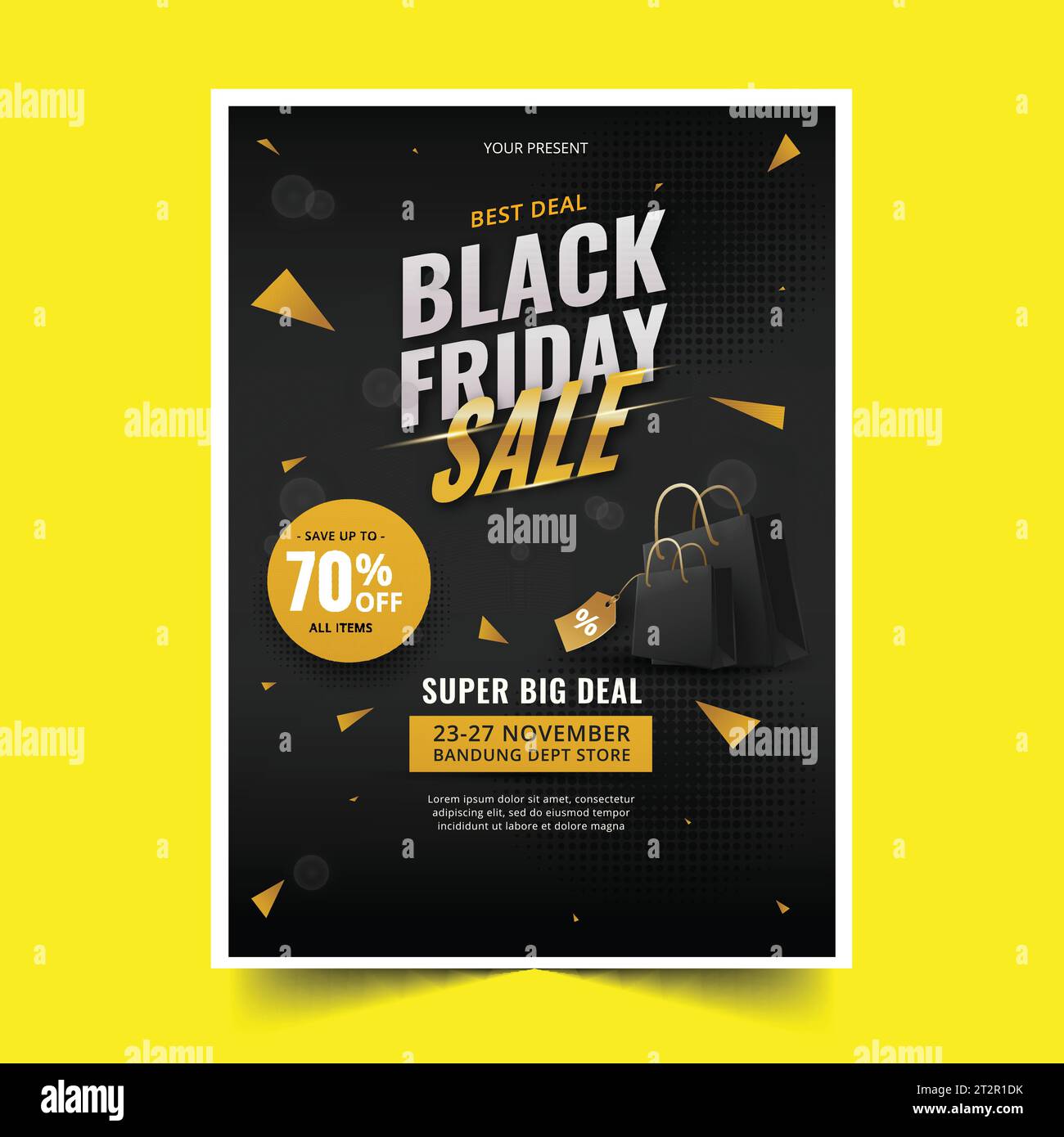 realistic black friday poster set design vector illustration Stock ...