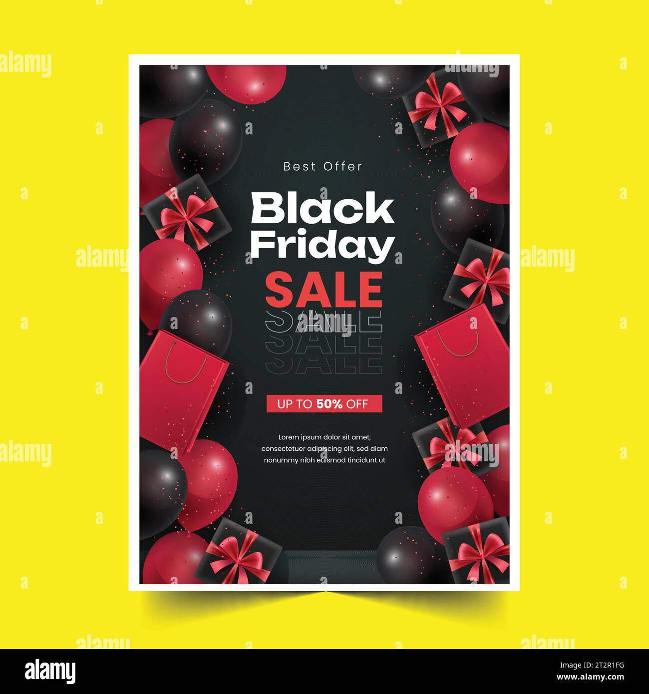 realistic black friday poster set design vector illustration Stock ...