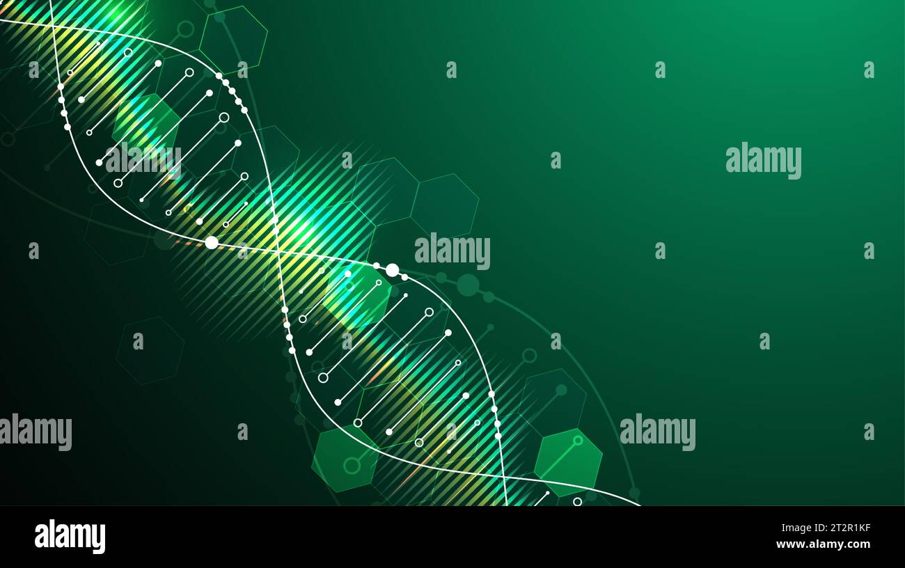 Science template, wallpaper or banner with a DNA molecules. Vector ...