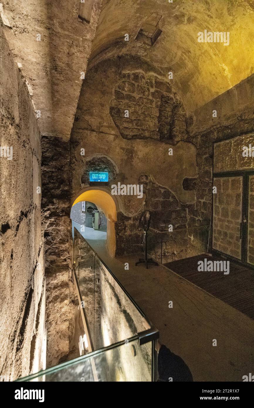 Jerusalem, Israel - October 13, 2017: Western Wall underground Tunnel ...