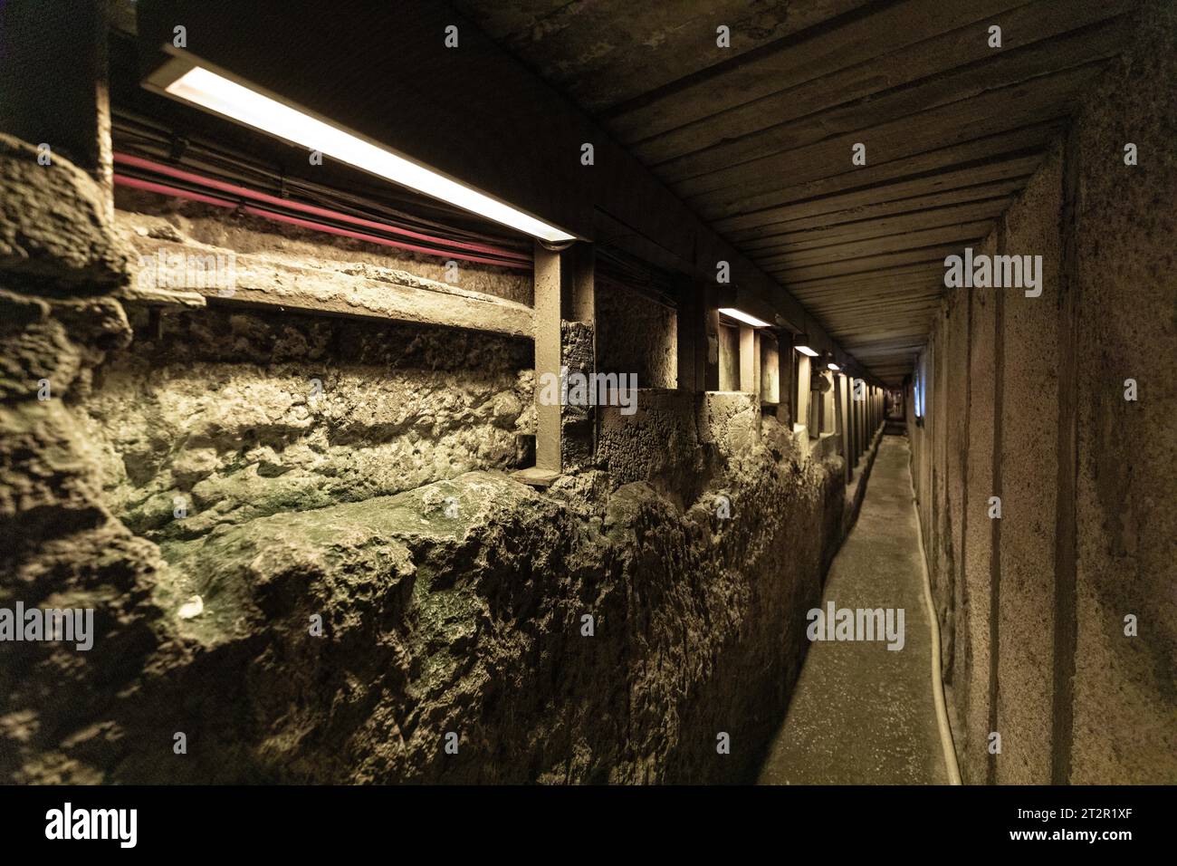 Jerusalem, Israel - October 13, 2017: Western Wall underground Tunnel ...