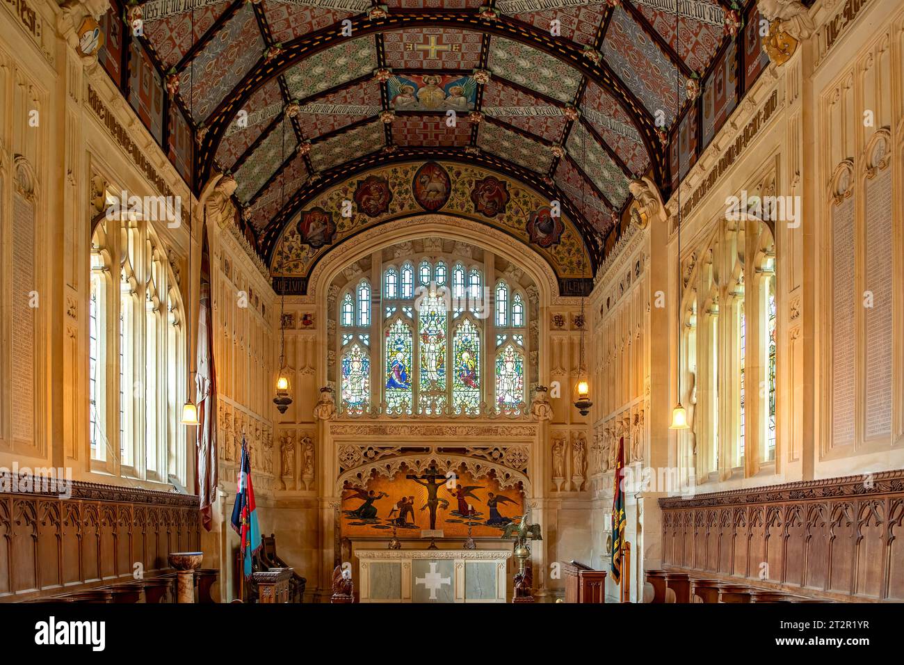 Nave of Chapel, Carisbrooke Castle, Carisbrooke, Isle of Wight, England ...