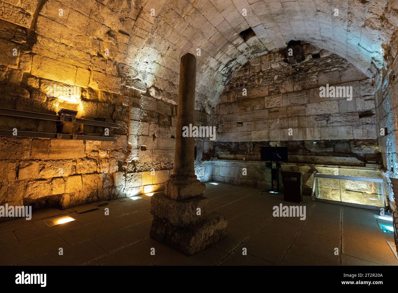 Jerusalem, Israel - October 13, 2017: Western Wall underground Tunnel ...
