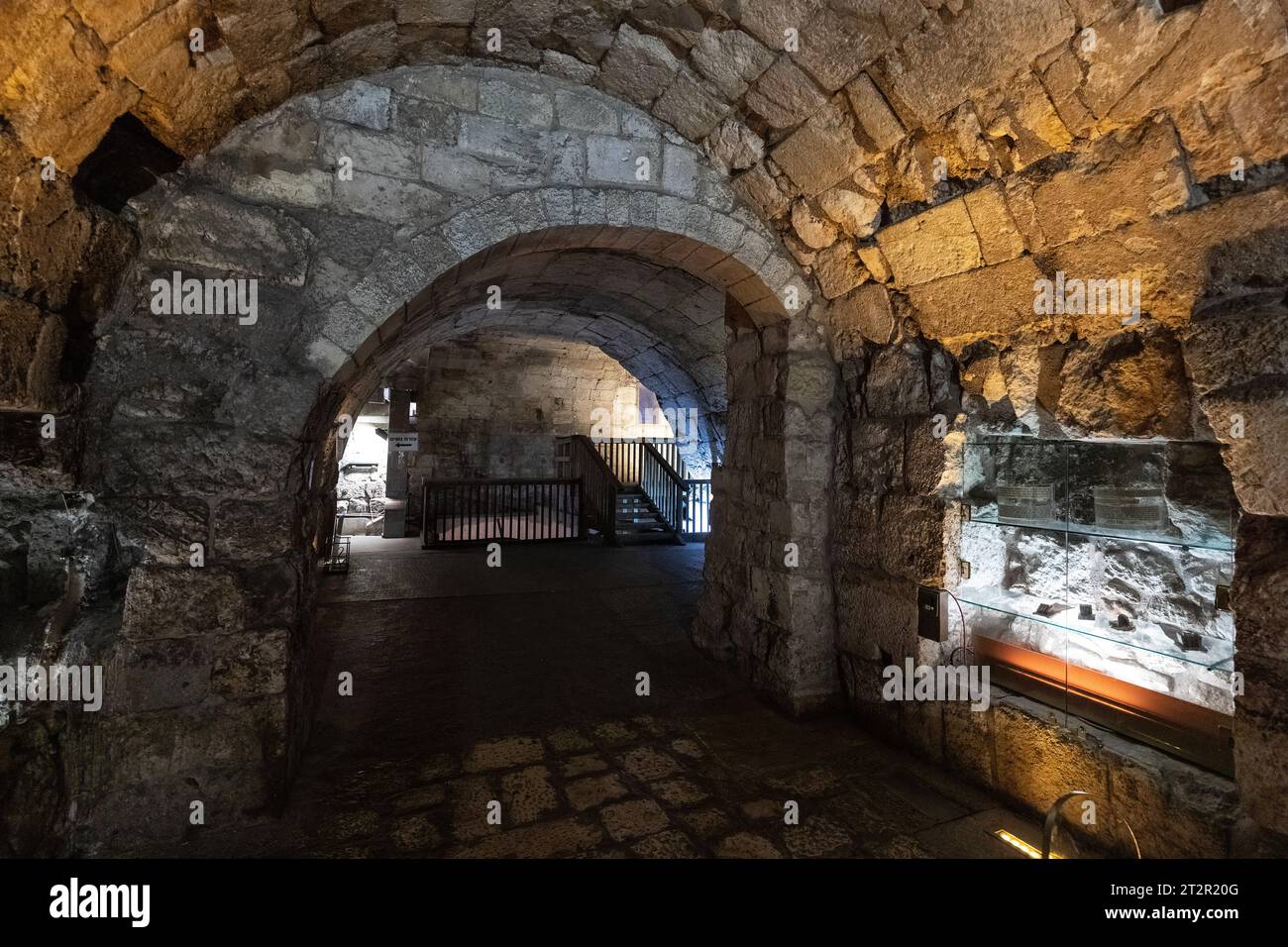 Jerusalem, Israel - October 13, 2017: Western Wall underground Tunnel ...