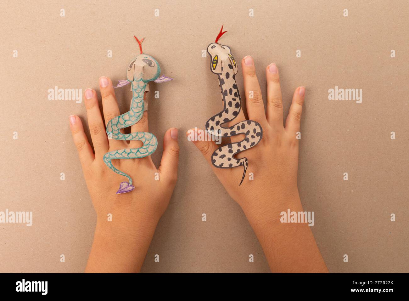 a snake or dragon made out of recycled paper, DIY, tutorial ...