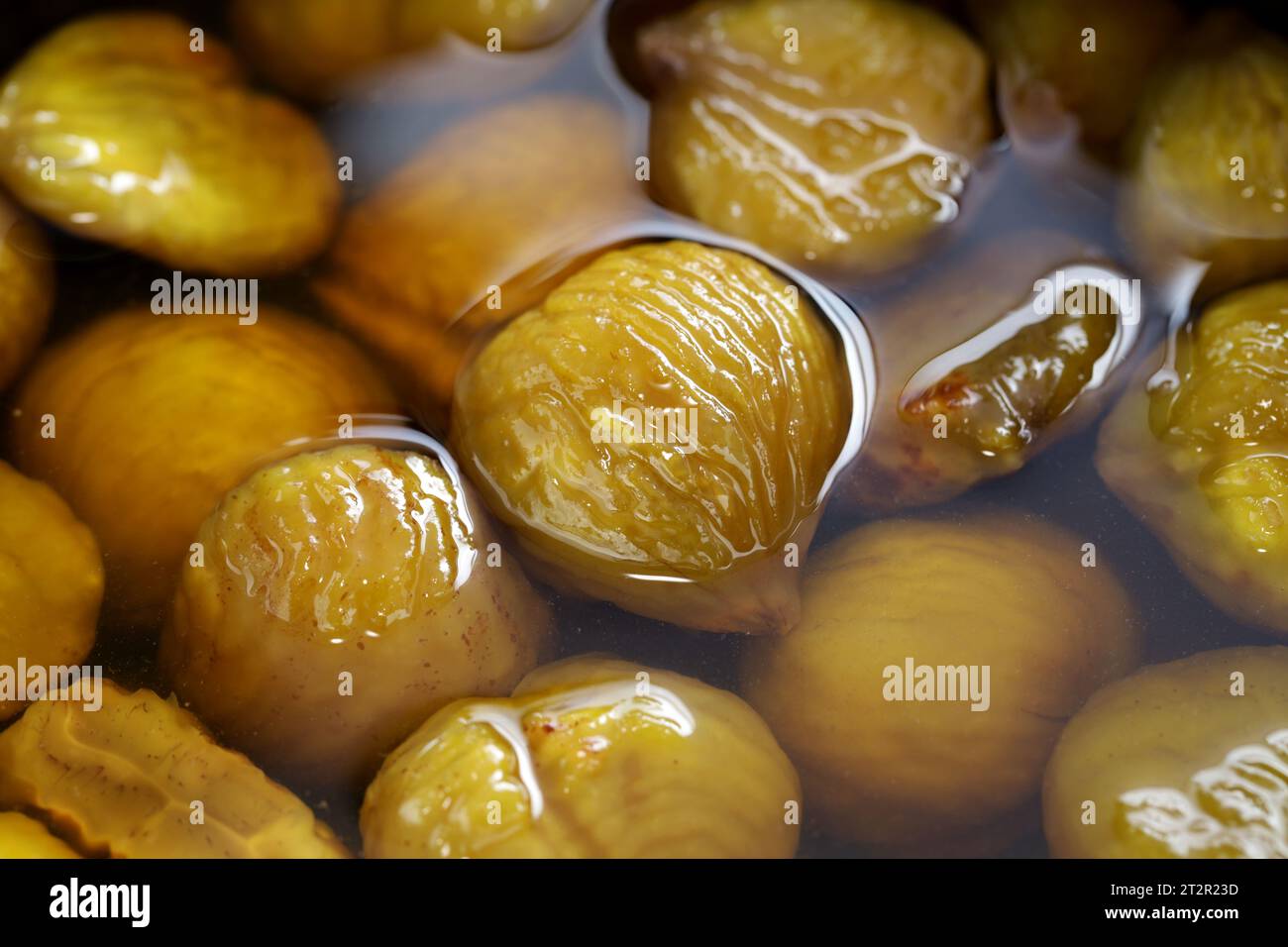 Making Candied chestnuts. Japanese cuisine Stock Photo - Alamy
