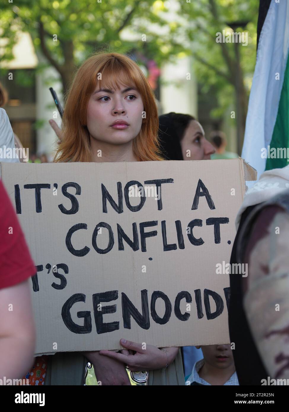 Canberra Demonstration In Solidarity With Gaza And Palestine Stock