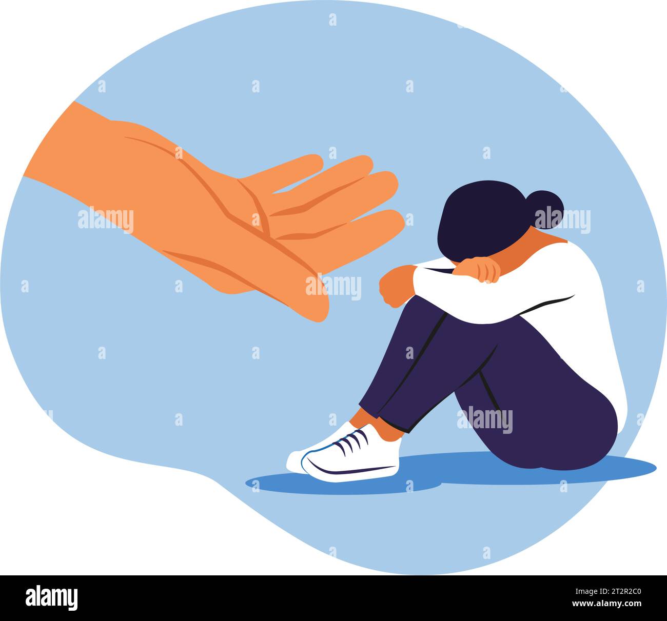 Psychotherapy, counseling and psychological support concept. Girl ...