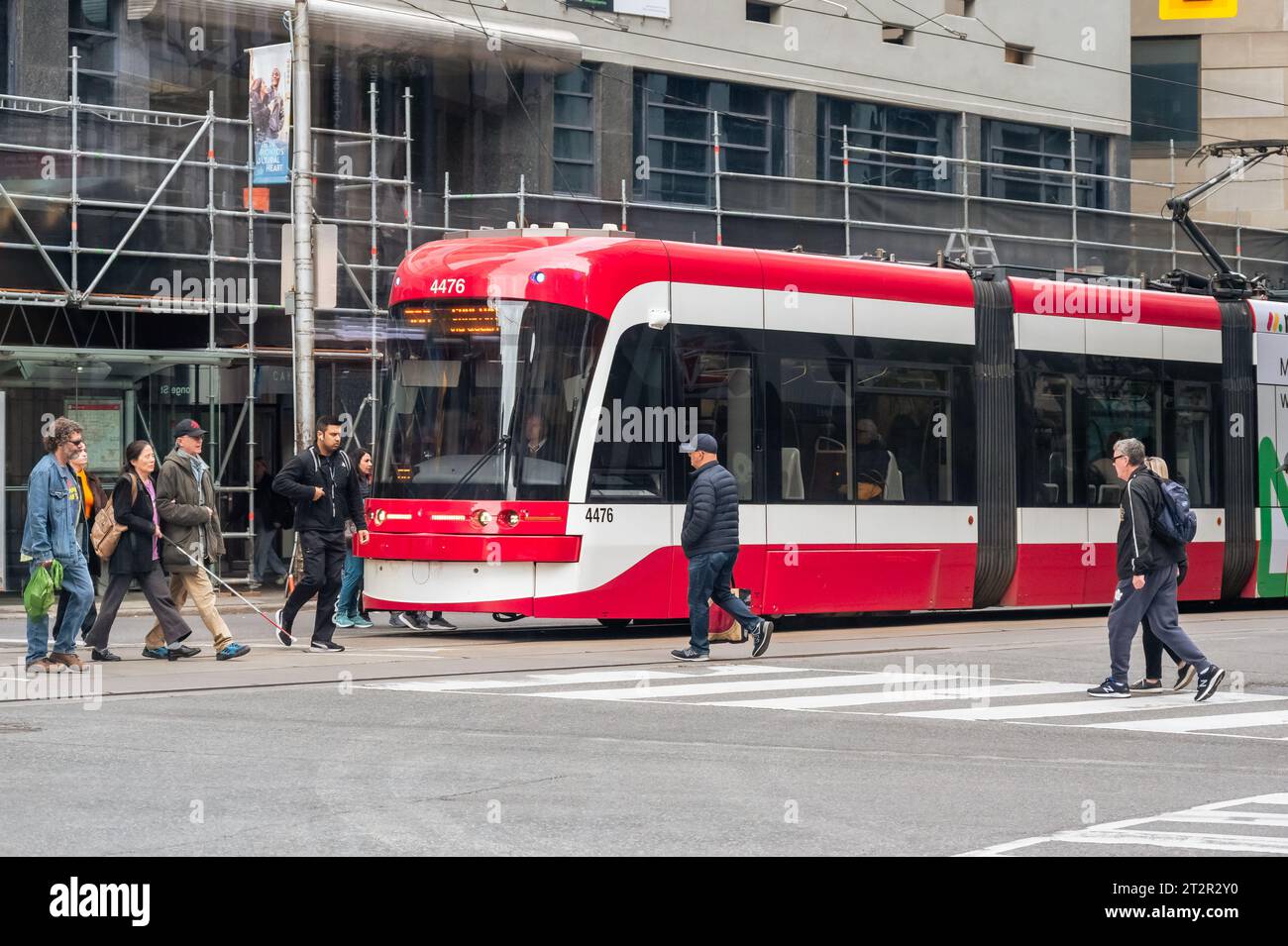 Bombardier Tramway or Streetcar, Toronto, Canada Stock Photo - Alamy