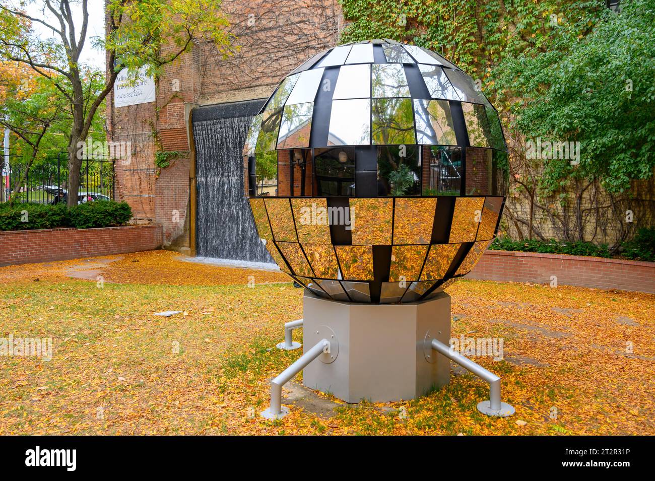 Mirror sphere in the Toronto Sculpture Garden, Canada Stock Photo - Alamy