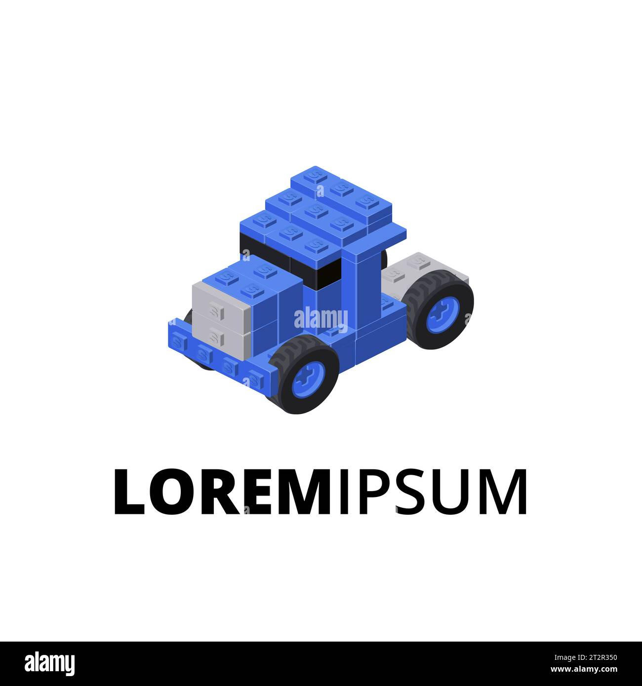 Logo for transport companies with a blue truck for printing and design ...