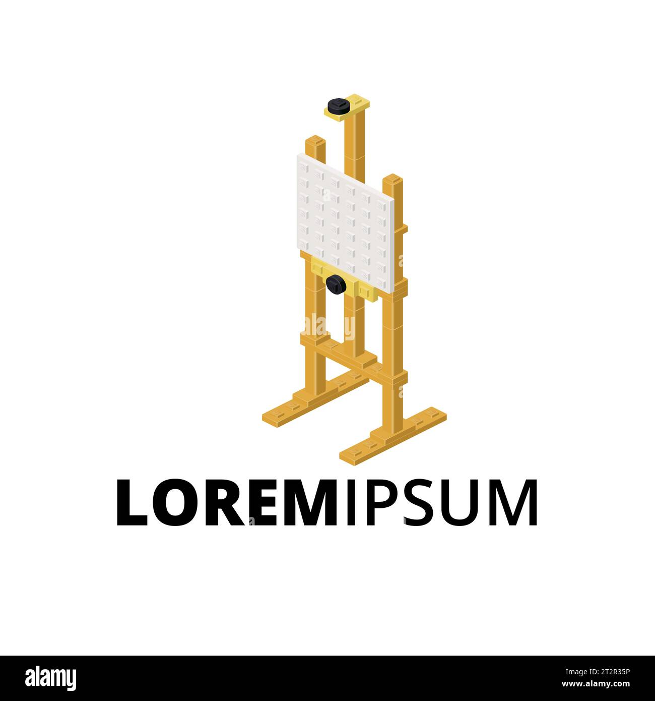 LOGO with an easel for an artist for printing and design. .Vector ...