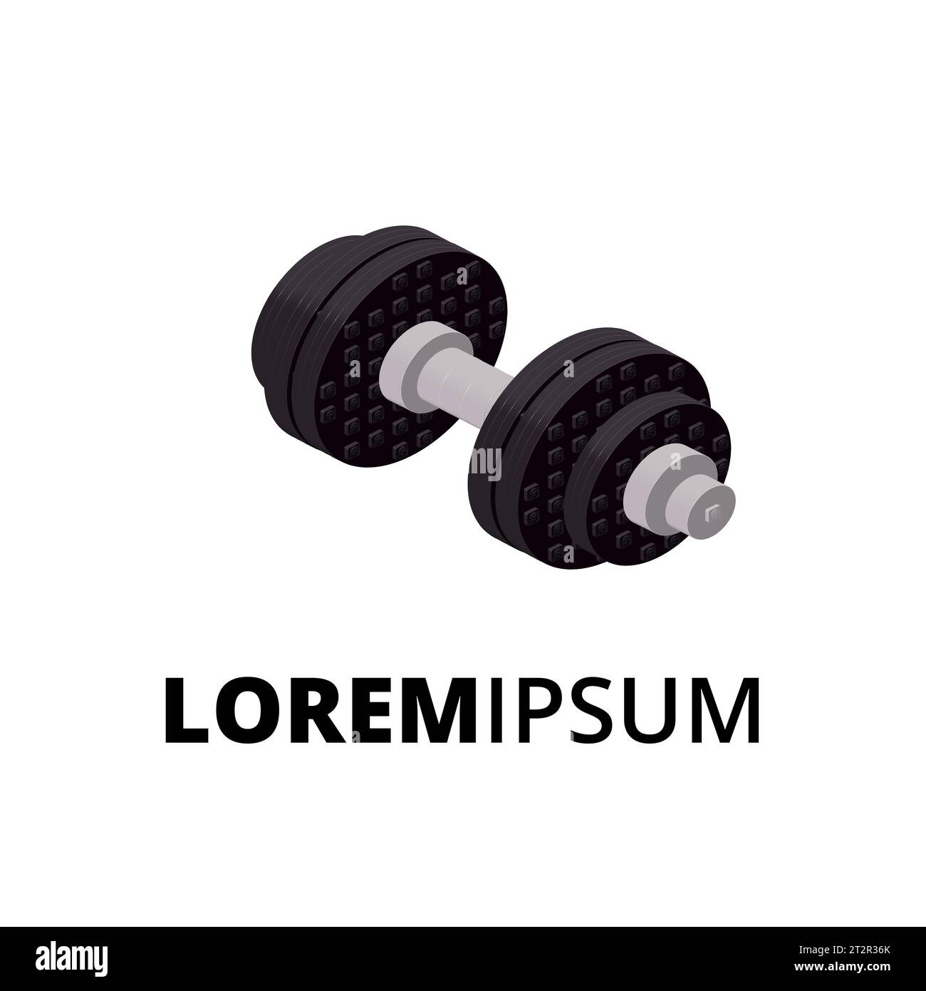 LOGO with dumbbells for sports.Vector illustration Stock Vector Image ...