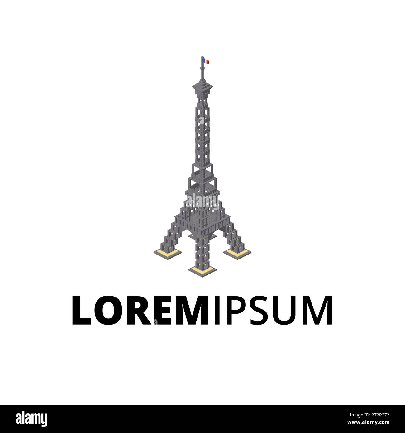 LOGO with Eiffel Tower for print and design. .Vector illustration Stock ...