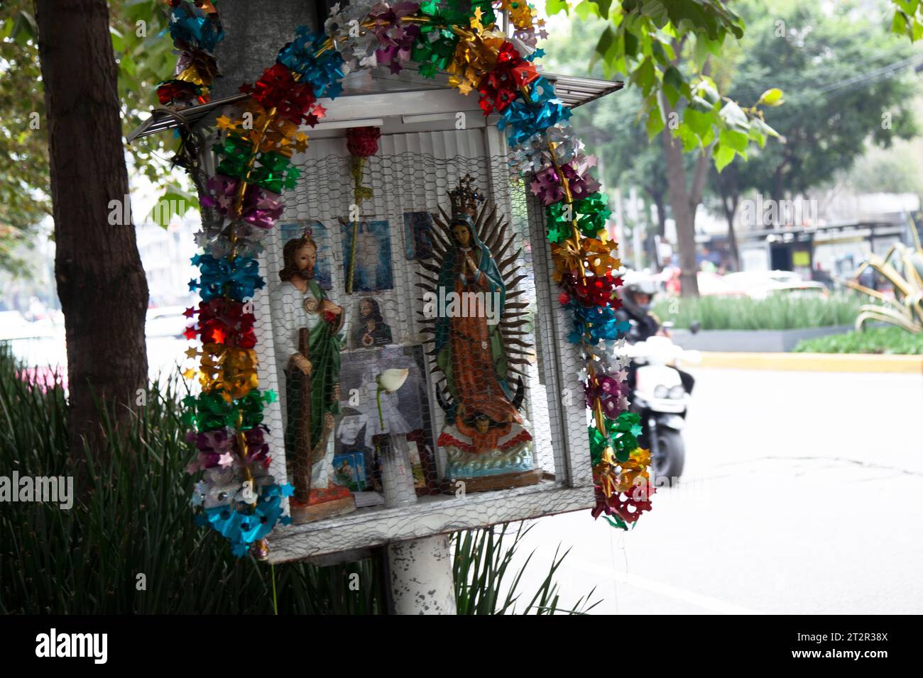 Small Roadside Religious Altar on Prol. Moliere in Mexico City, Mexico ...