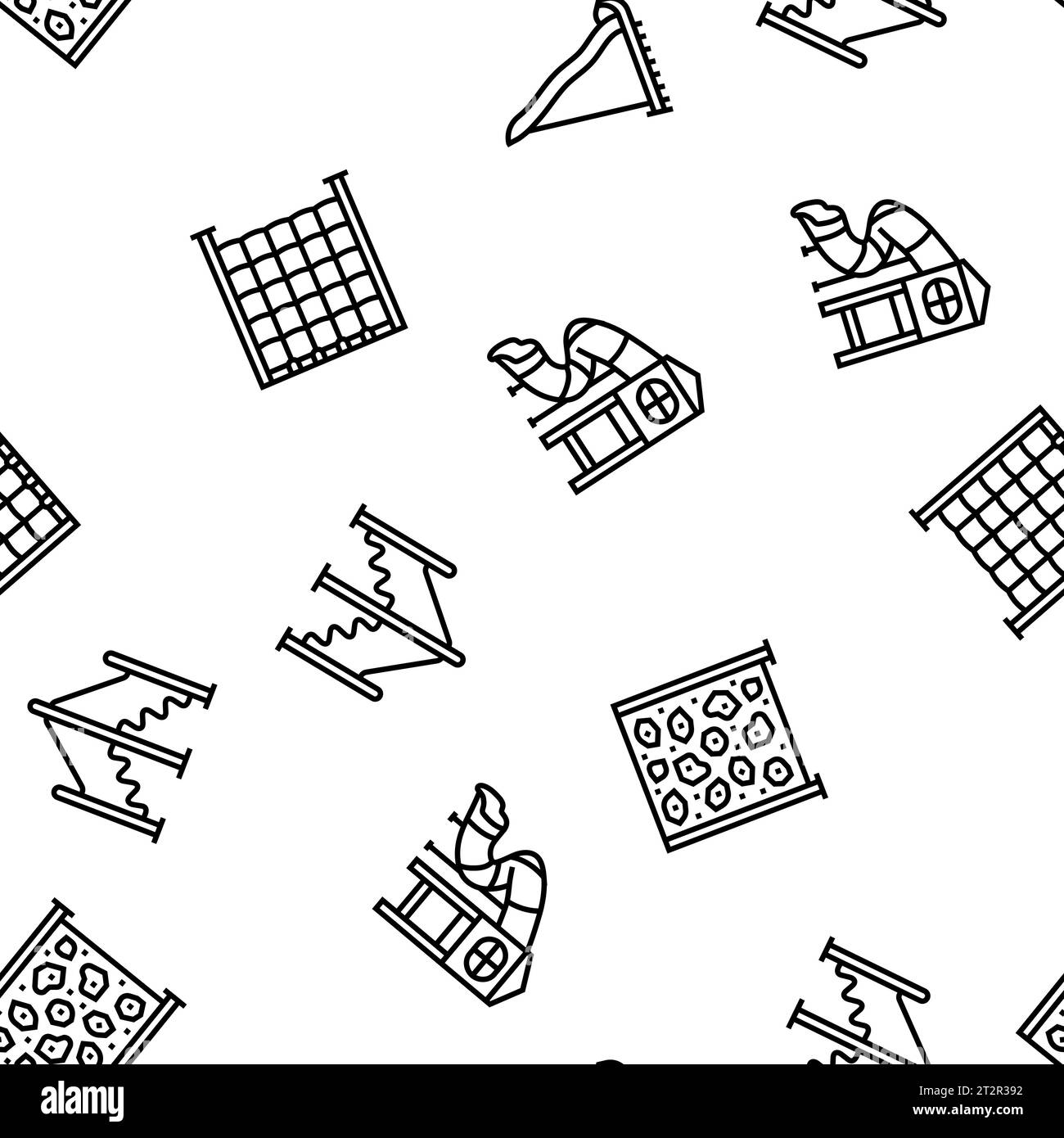 playground park outdoor play vector seamless pattern Stock Vector Image ...