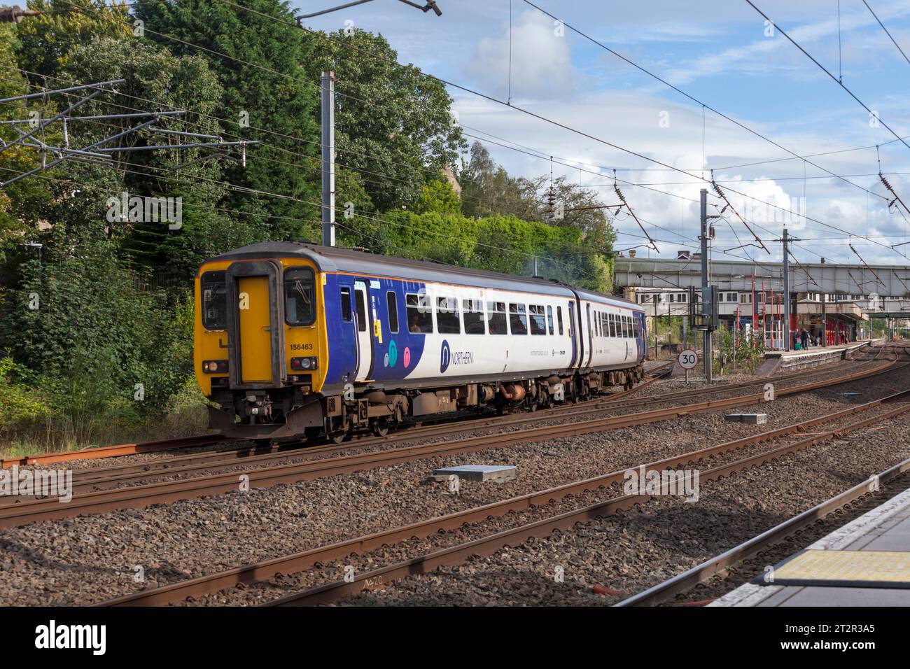 Northern rail class 156 sprinter train 156463 departing from Lancaster ...