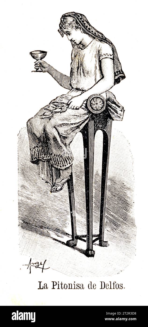 La Pitonisa de Delfos by Manuel Ángel Álvarez (1855-1921) Illustrations ...
