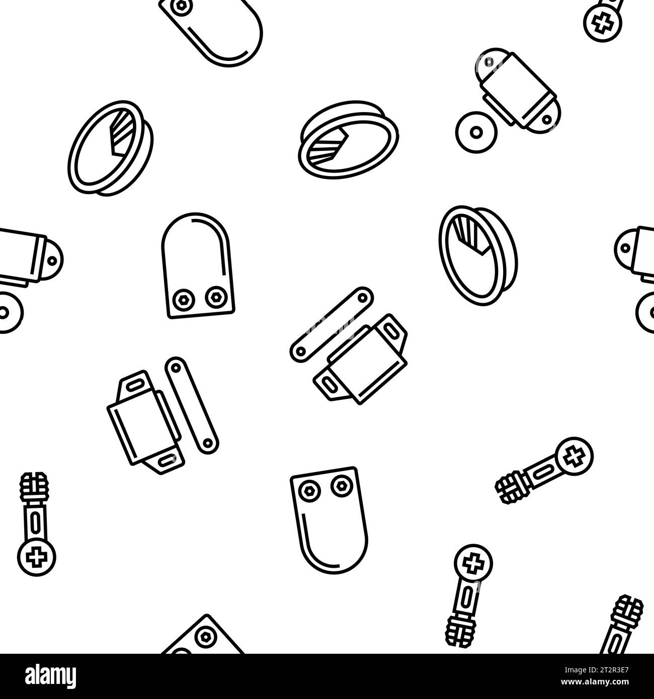 hardware furniture detail fitting vector seamless pattern Stock Vector ...