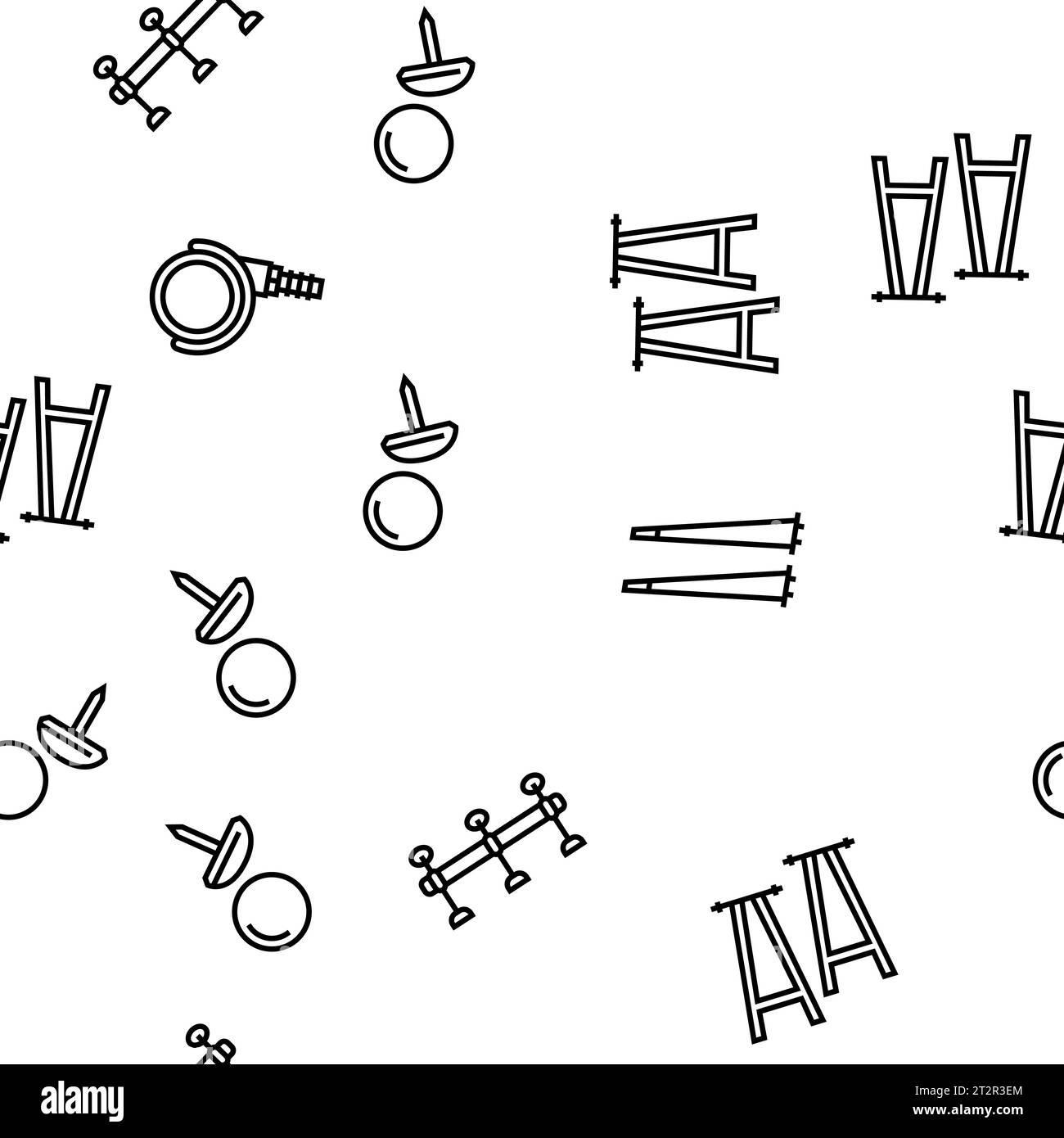 Hardware Furniture Detail Fitting Vector Seamless Pattern Stock Vector