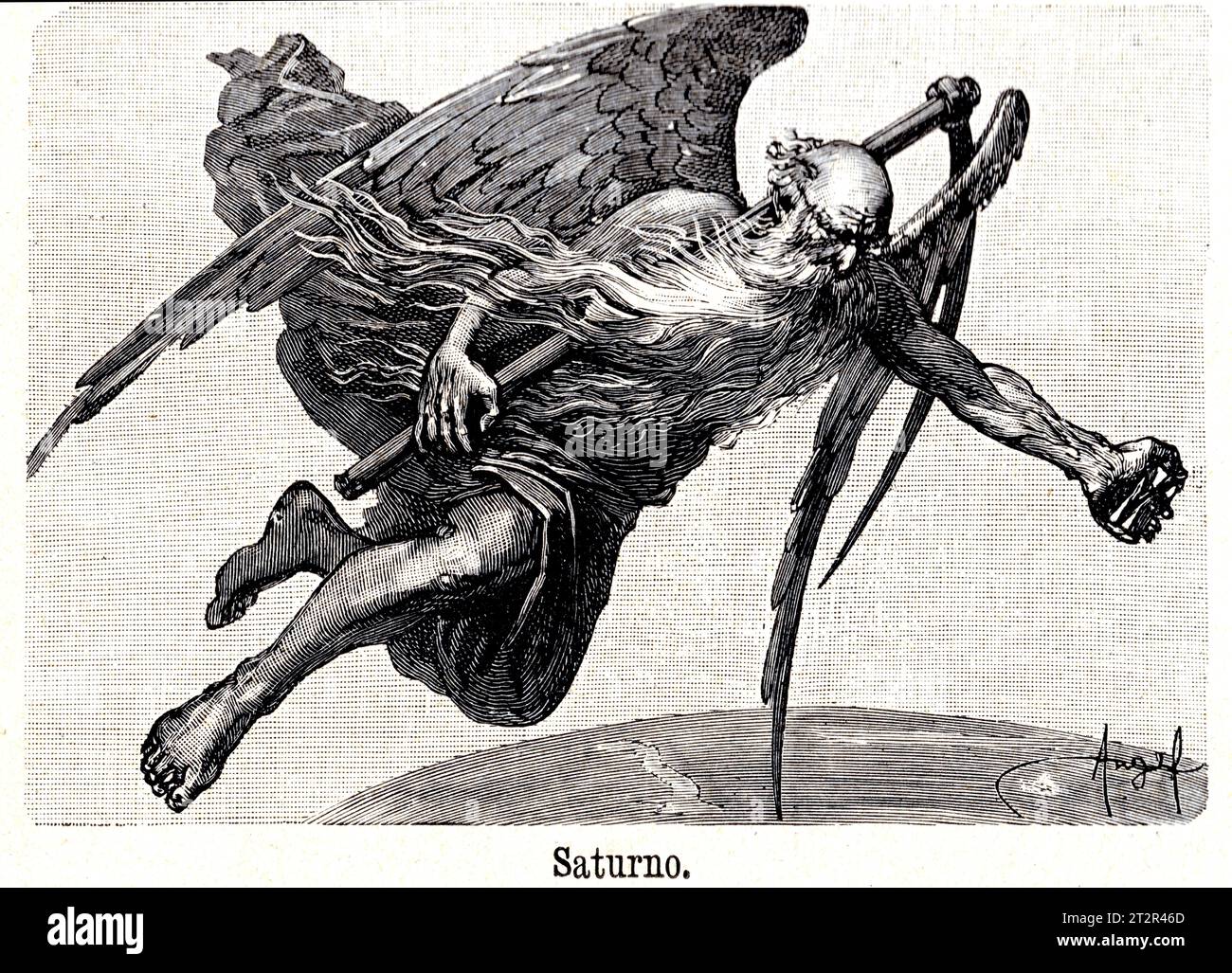 Saturn by Manuel Ángel Álvarez (1855-1921) Illustrations from Saturnina ...