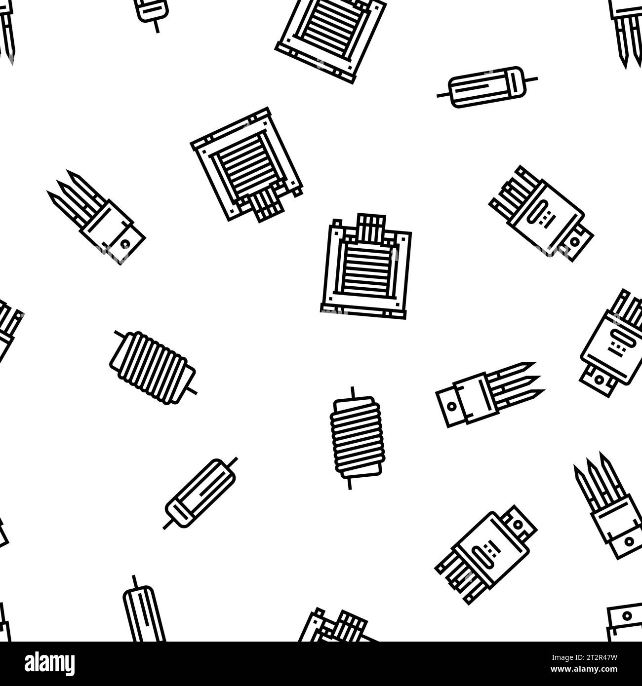 electronic component circuit chip vector seamless pattern Stock Vector ...