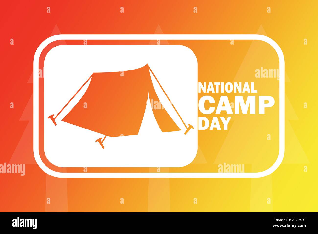 National Camp Day. Holiday concept. Template for background, banner, card, poster with text ...