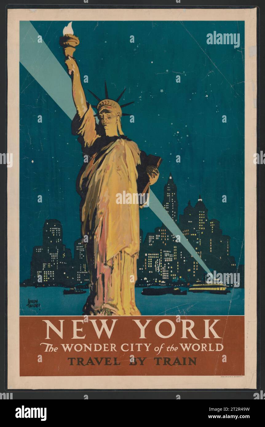 Reproduction vintage travel posters worldwide Stock Photo - Alamy