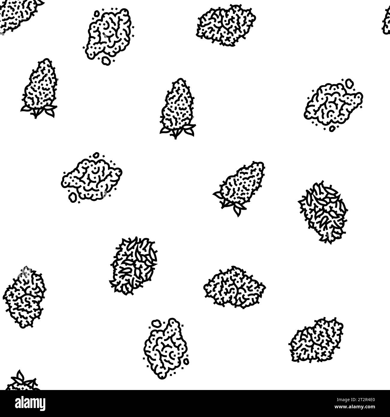 cannabis plant leaf weed hemp vector seamless pattern Stock Vector ...