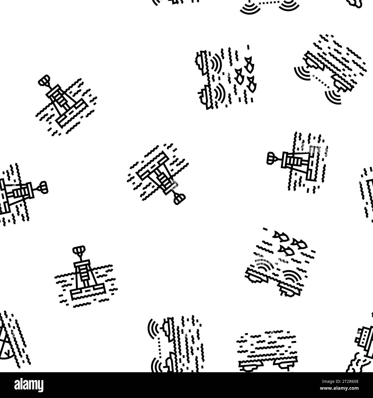 marine engineer boat mechanic vector seamless pattern Stock Vector ...