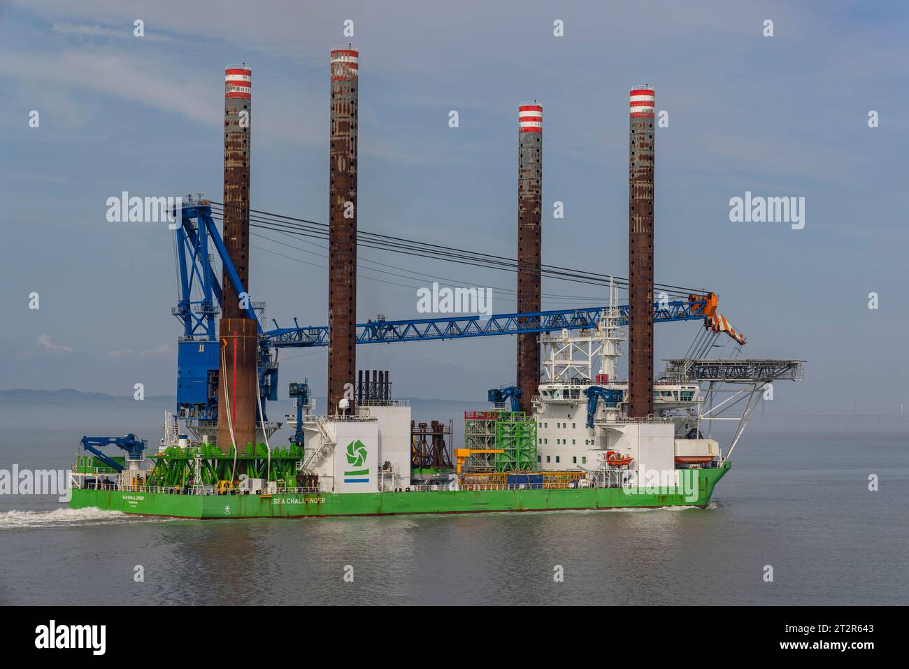 Jack-up vessel Sea Challenger heading for Royal Portbury docks Stock ...