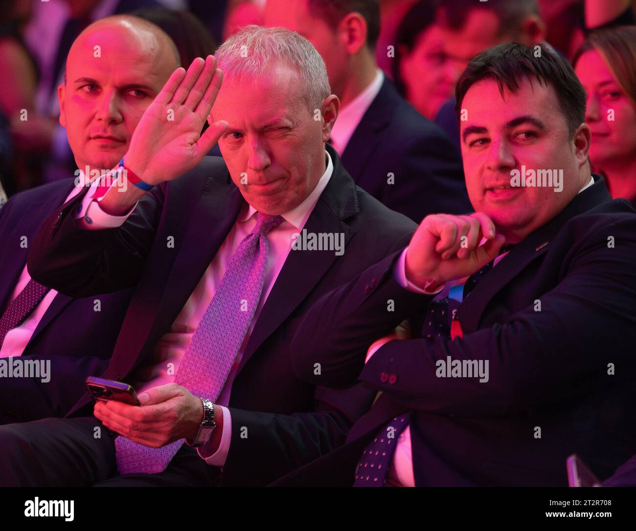 Bucharest, Romania. 20th Oct, 2023: Timmy Dooley, co-President ALDE ...