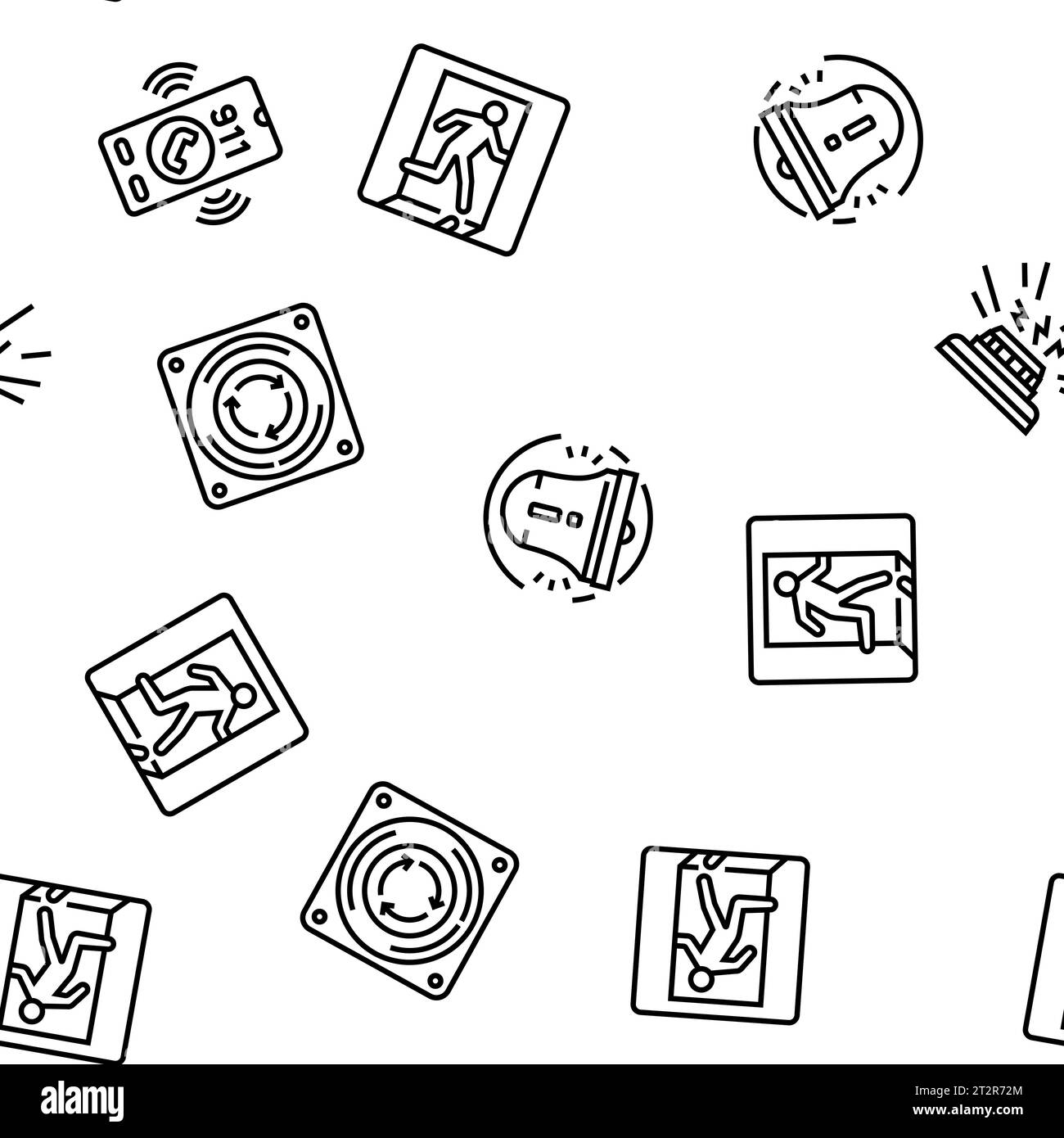 alert attention signal caution vector seamless pattern Stock Vector ...