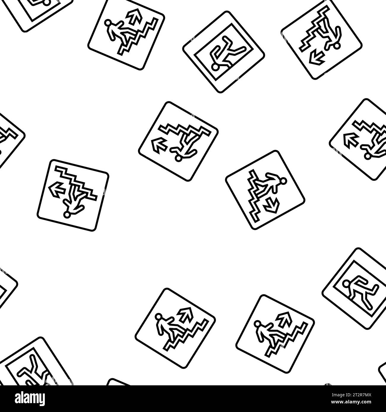 emergency safety security danger vector seamless pattern Stock Vector ...