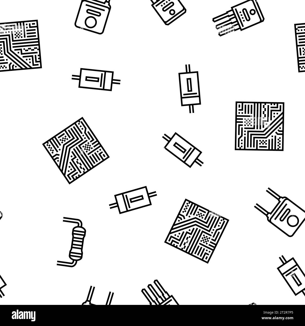 electrical engineer industry work vector seamless pattern Stock Vector ...