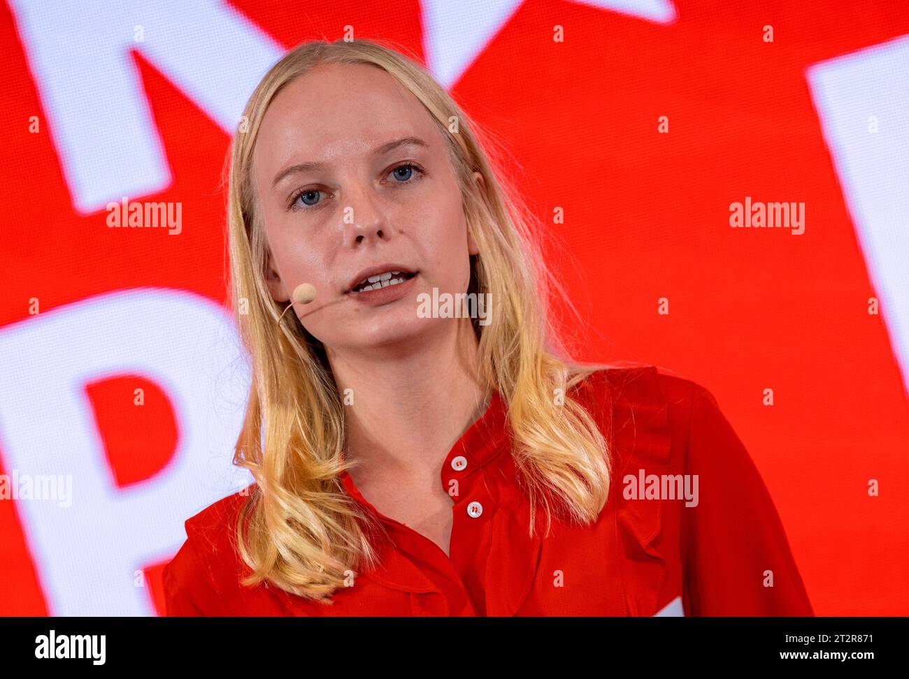 Linstow, Germany. 21st Oct, 2023. 24-year-old Sabrina Repp introduces ...