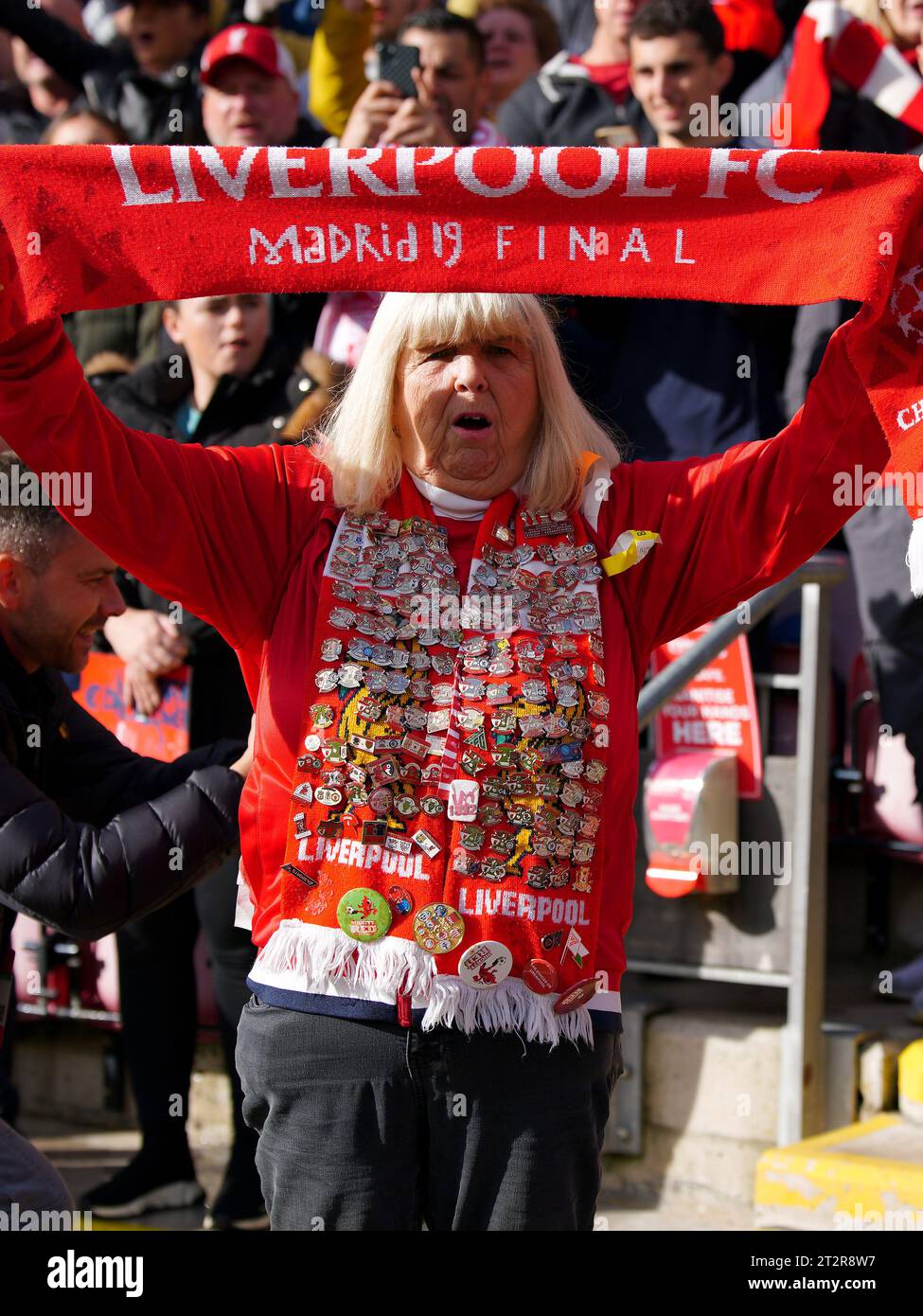 A Liverpool fan during the Premier League match at Anfield, Liverpool ...