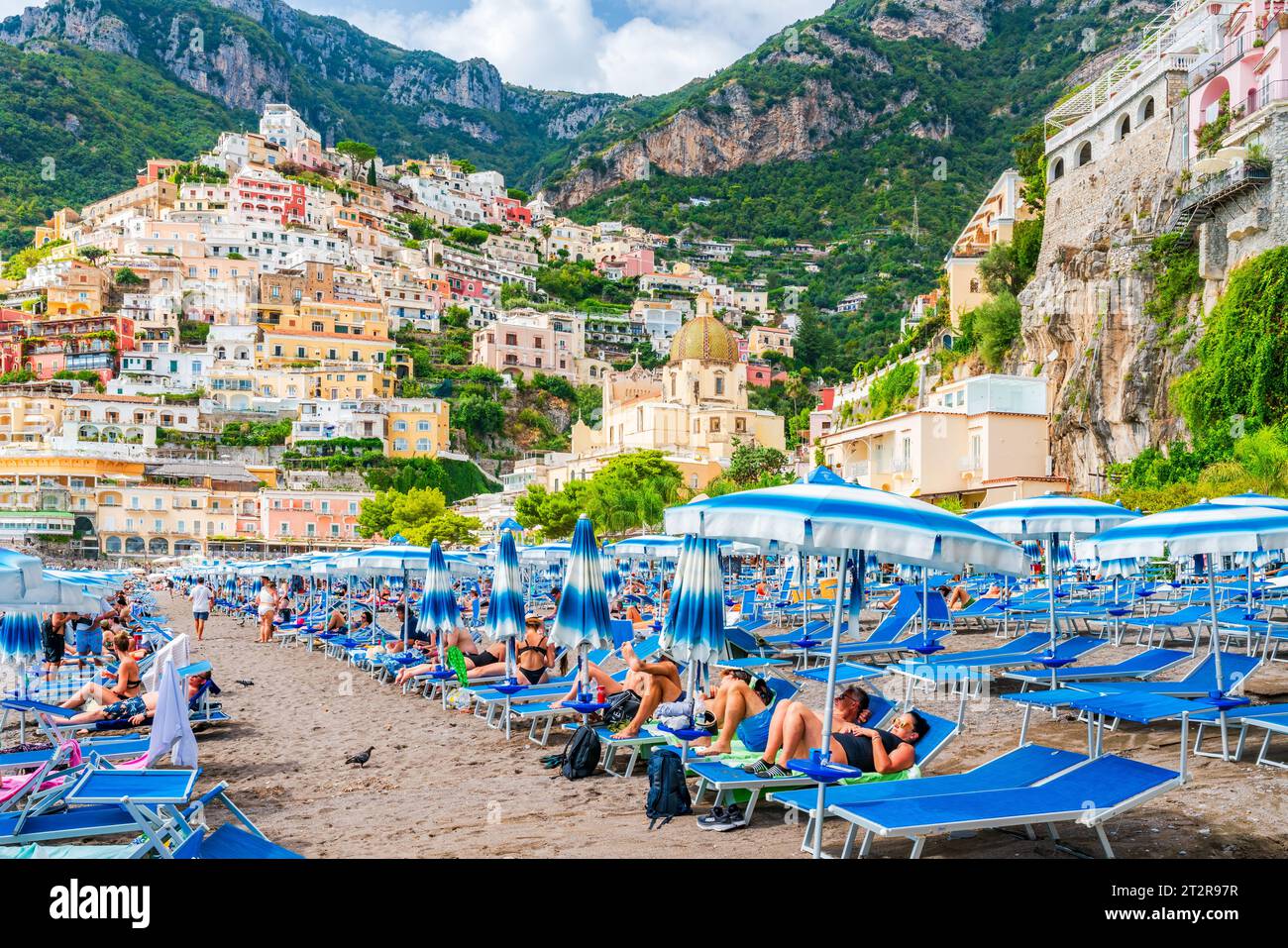 POSITANO, ITALY - SEPTEMBER 21 2023: Positano is a village on Italy's ...