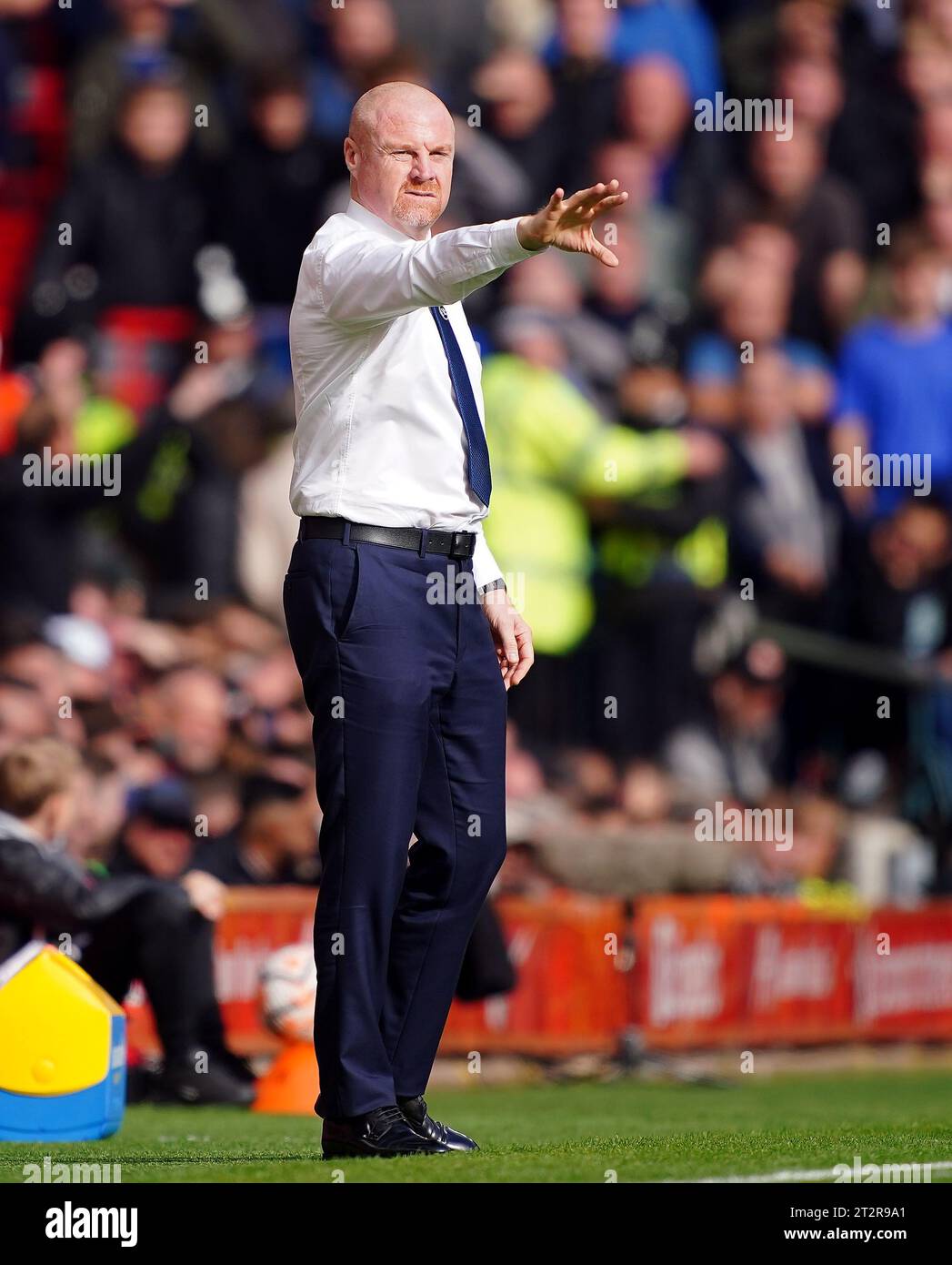 Everton manager Sean Dyche during the Premier League match at Anfield ...