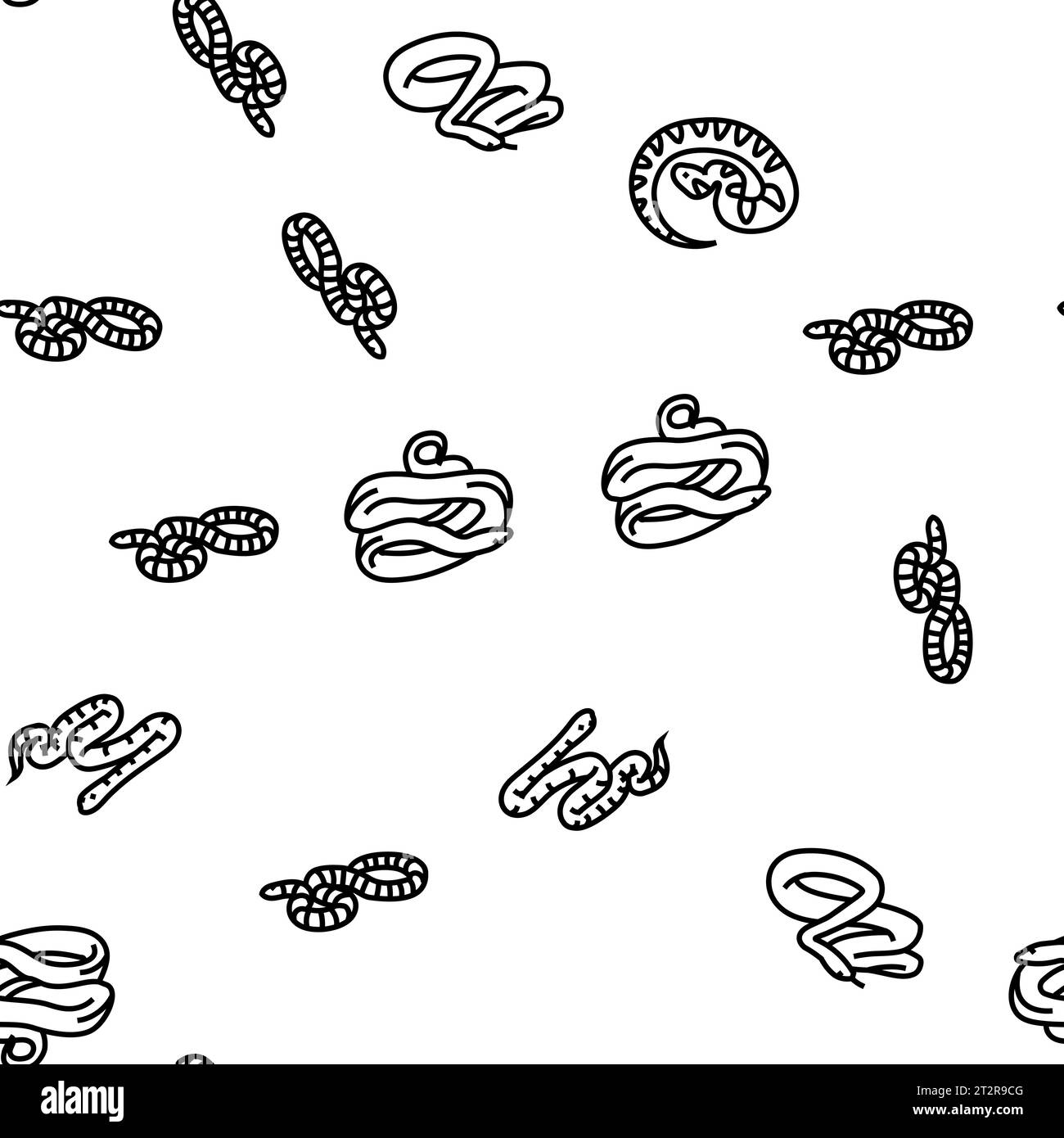 snake black serpent viper cobra vector seamless pattern Stock Vector ...