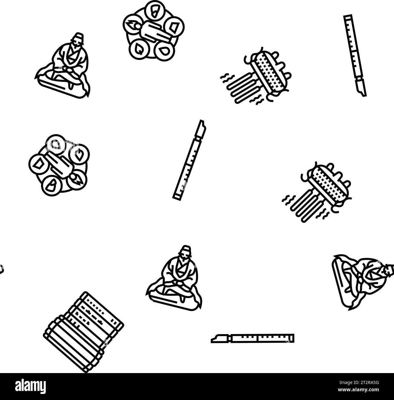 Taoism Yang Yin Ying Chinese Vector Seamless Pattern Stock Vector Image And Art Alamy