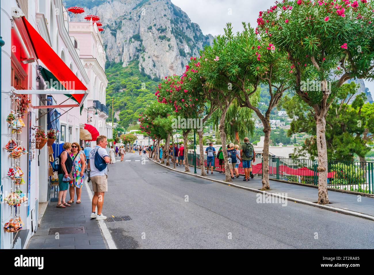 CAPRI, ITALY - SEPTEMBER 22, 2023: Tourists enjoy vacation on Capri ...
