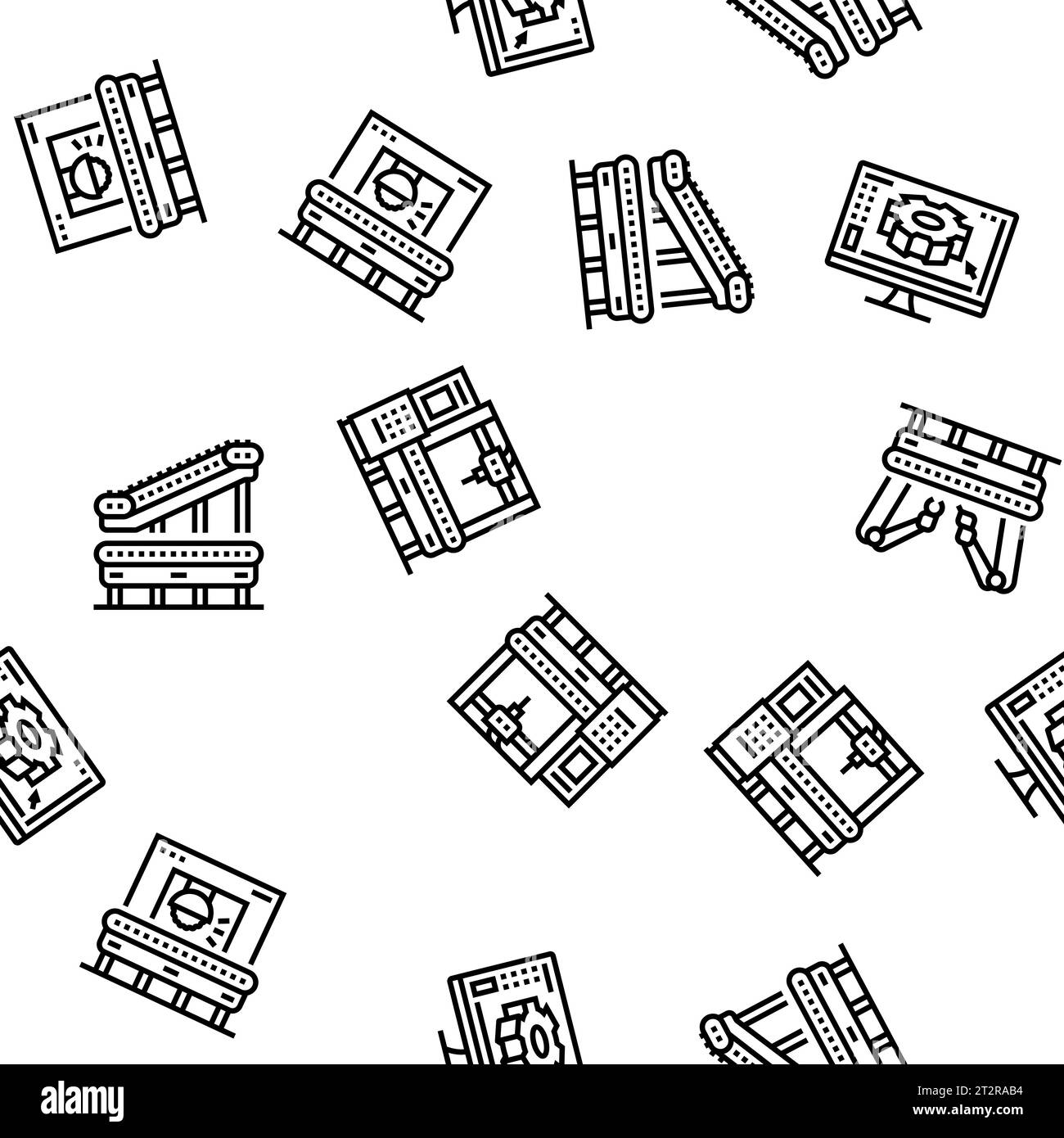 manufacturing industry factory vector seamless pattern Stock Vector ...