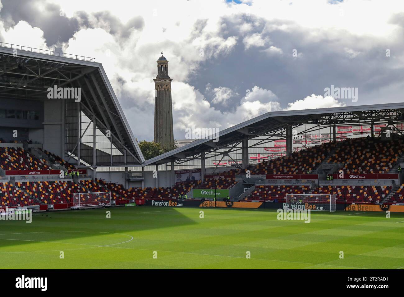 A general view of the Gtech Community Stadium before the Premier League ...