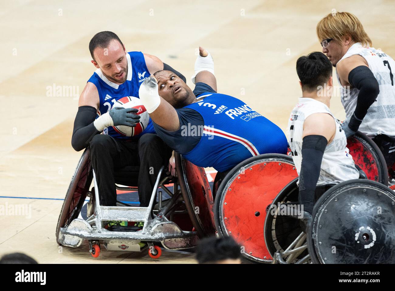 Jonathan Hivernat #21 of France and Cedric Nankin #3 of France during ...