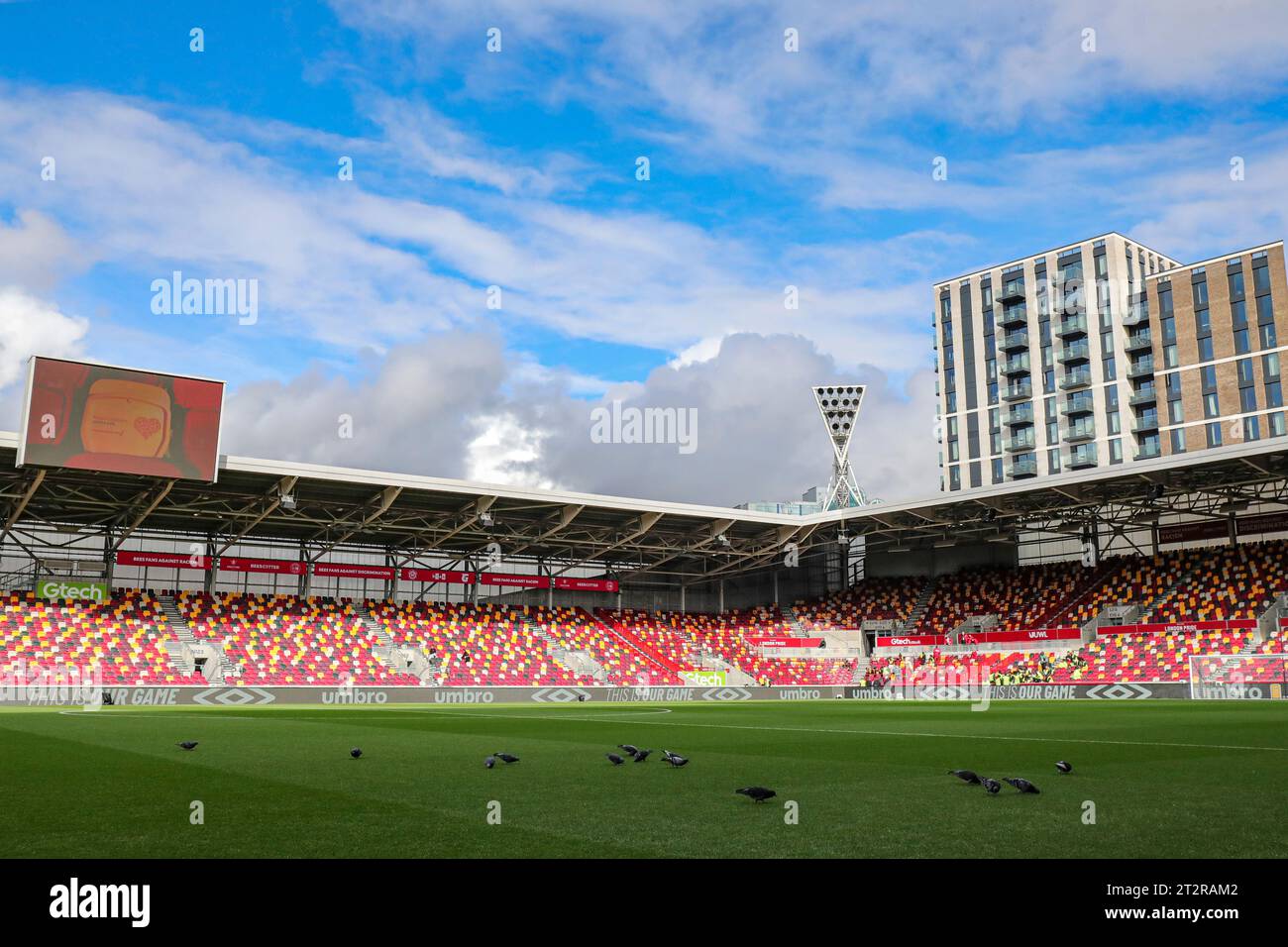 A general view of the Gtech Community Stadium before the Premier League ...
