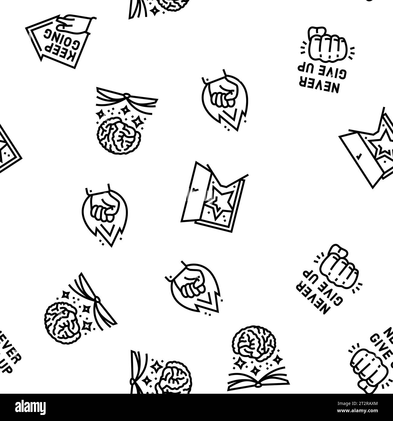 motivation succes challenge vector seamless pattern Stock Vector Image ...