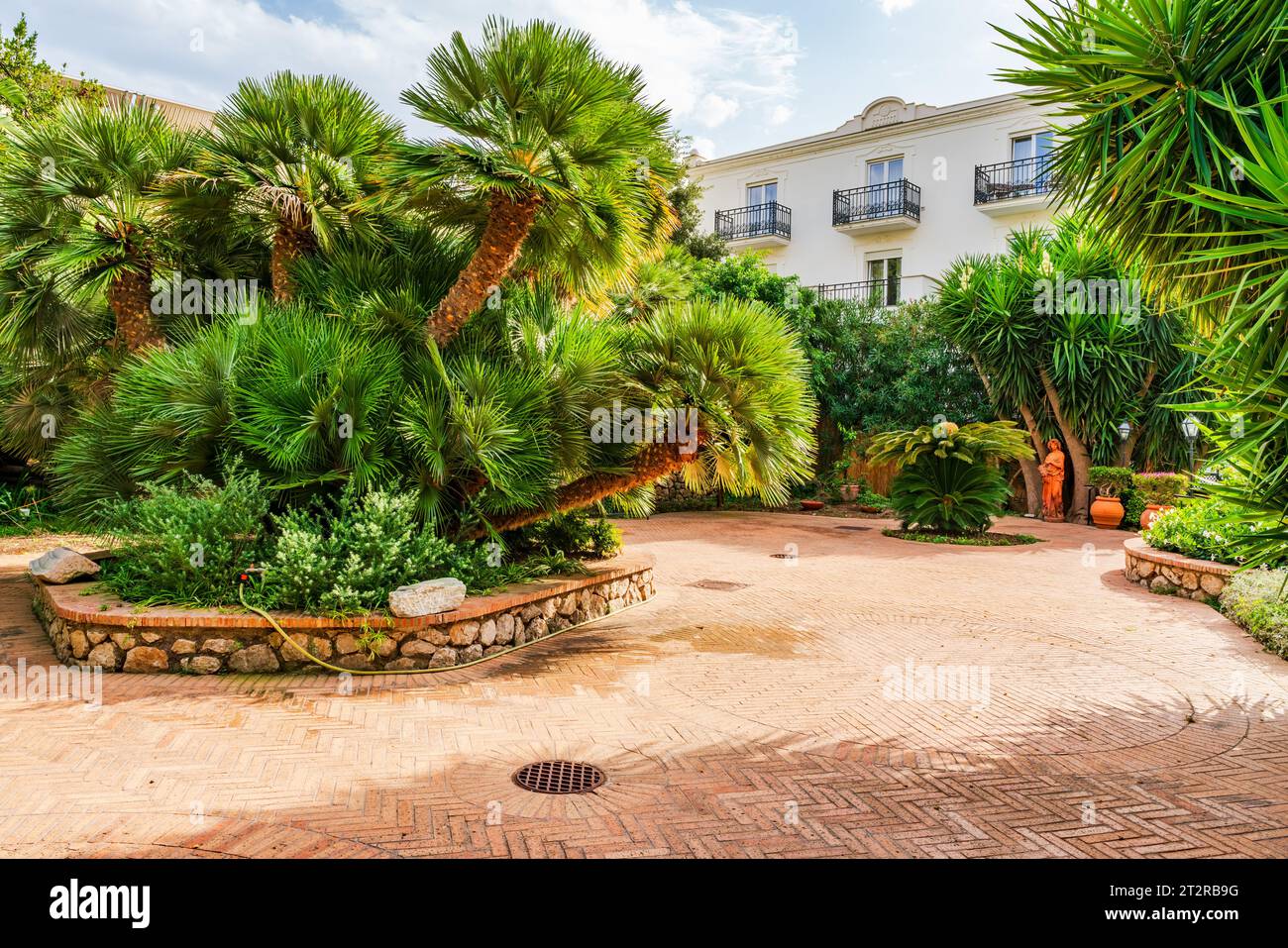 Garden in Capri town on Capri Island, Italy Stock Photo - Alamy